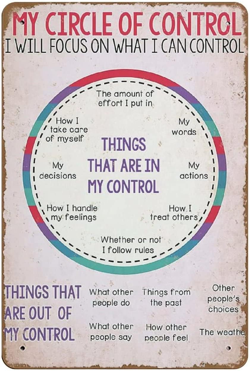 8x12 Inch Social Worker My Circle Of Control Vertical Poster Social ...
