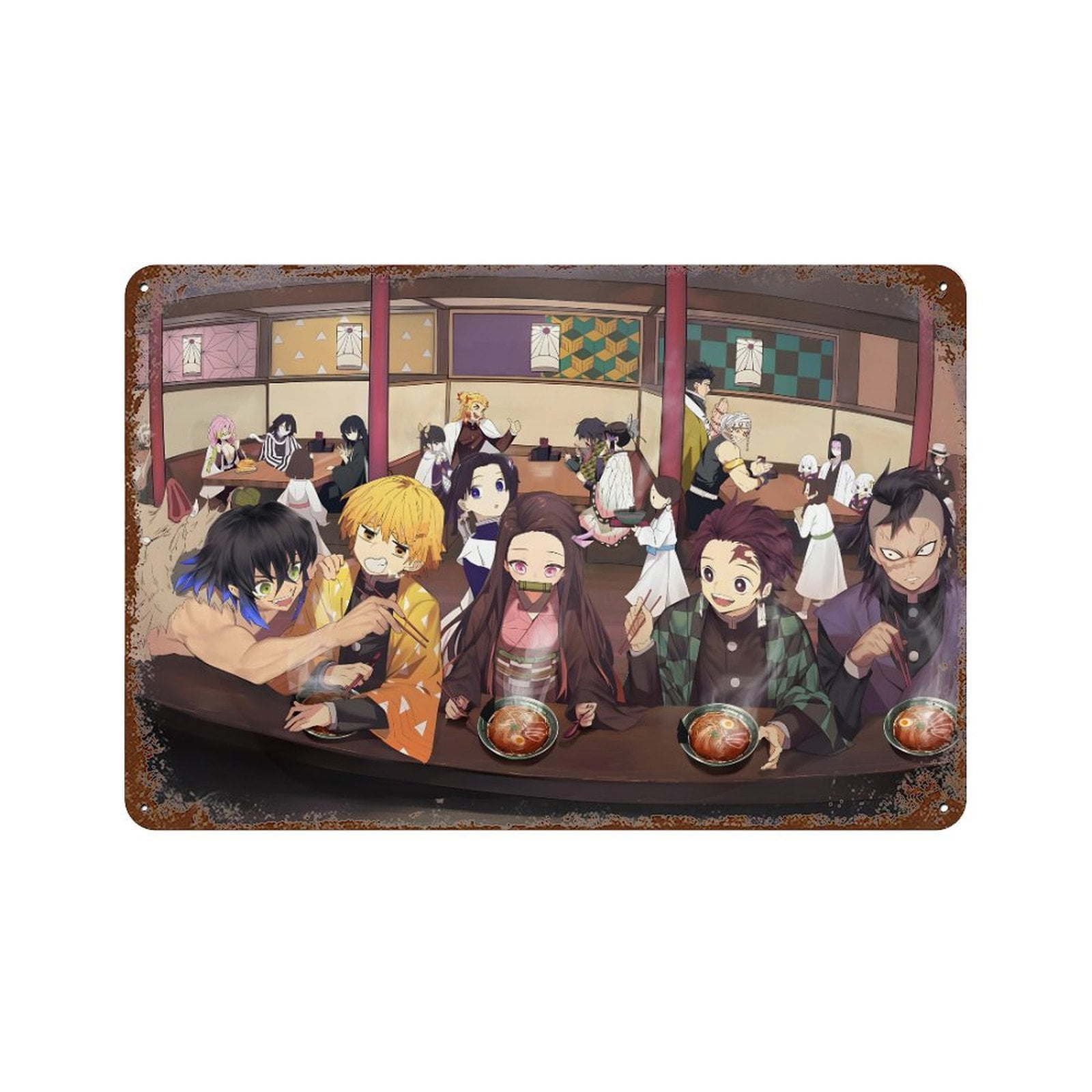 8x12 Inch Tanjirou Nezuko Zenitsu Inosuke Tin Metal Decorative Wall ...
