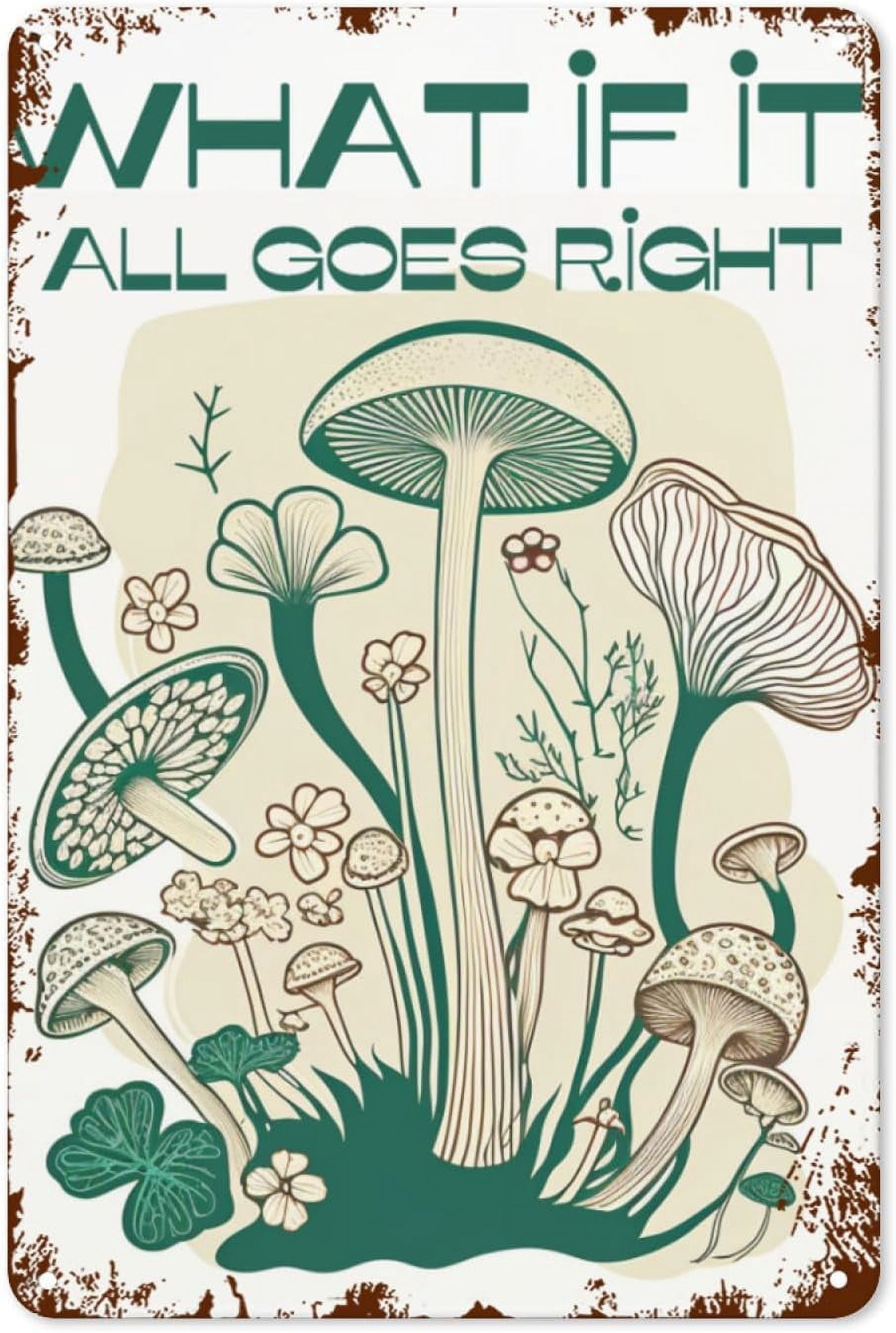 8x12 Inch Tin Sign Vintage What If It All Goes Right Posters Funny ...