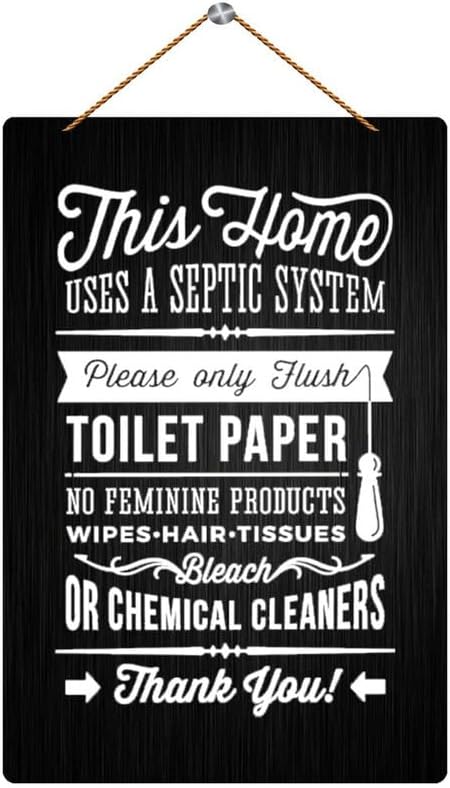 8x12 Inch Wooden Sign This Home Uses A Septic System Only Flush Toilet ...