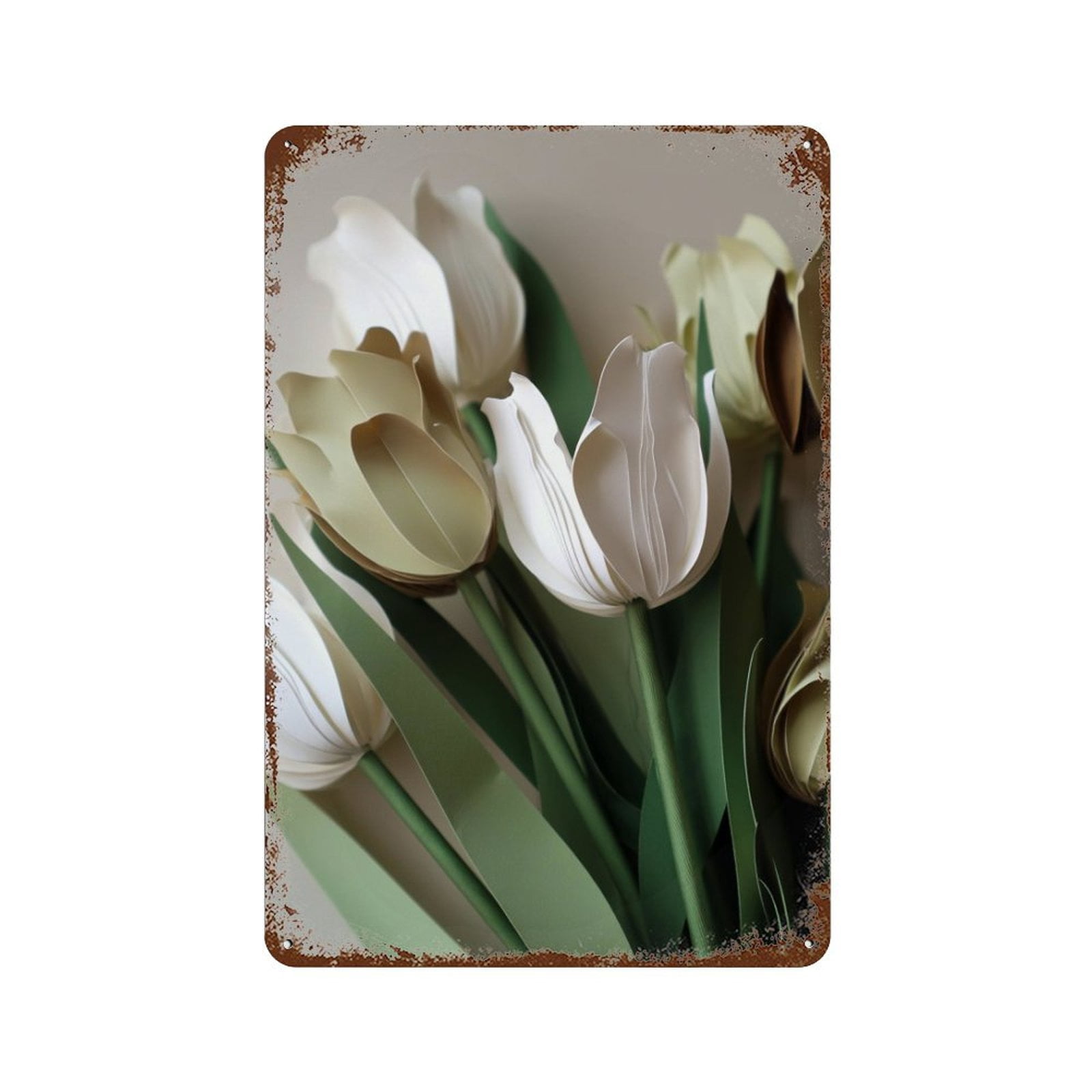 8x12 Inch Xiedada_06566_1_Paper-cut_art_tulips_layered_paper_with ...