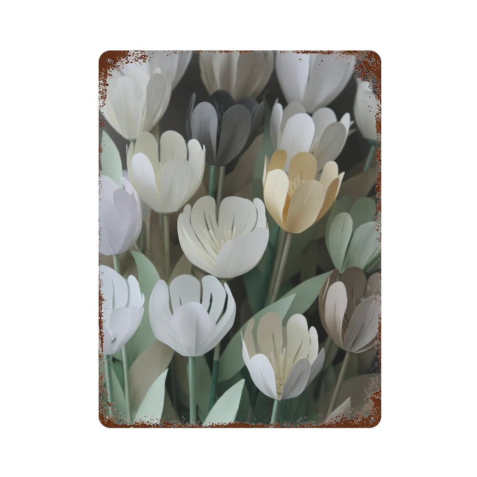 8x12 Inch Xiedada_06566_1_Paper-cut_art_tulips_layered_paper_with ...