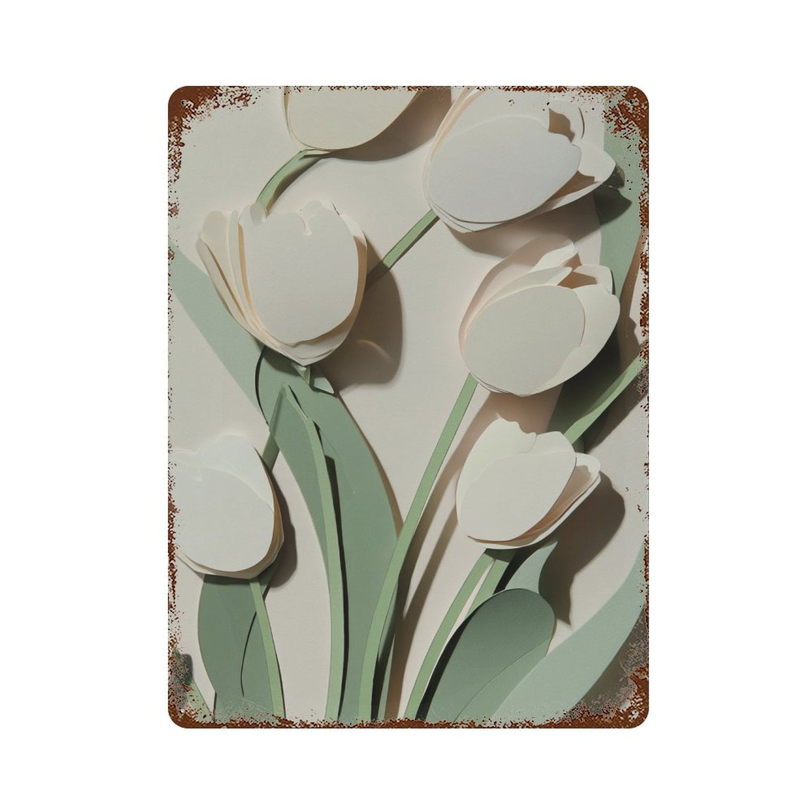 8x12 Inch Xiedada_06566_2_Paper_cut_art_tulips_simple_shapes_flat_paper_c_fa74b5f1-5acb-4659 ...