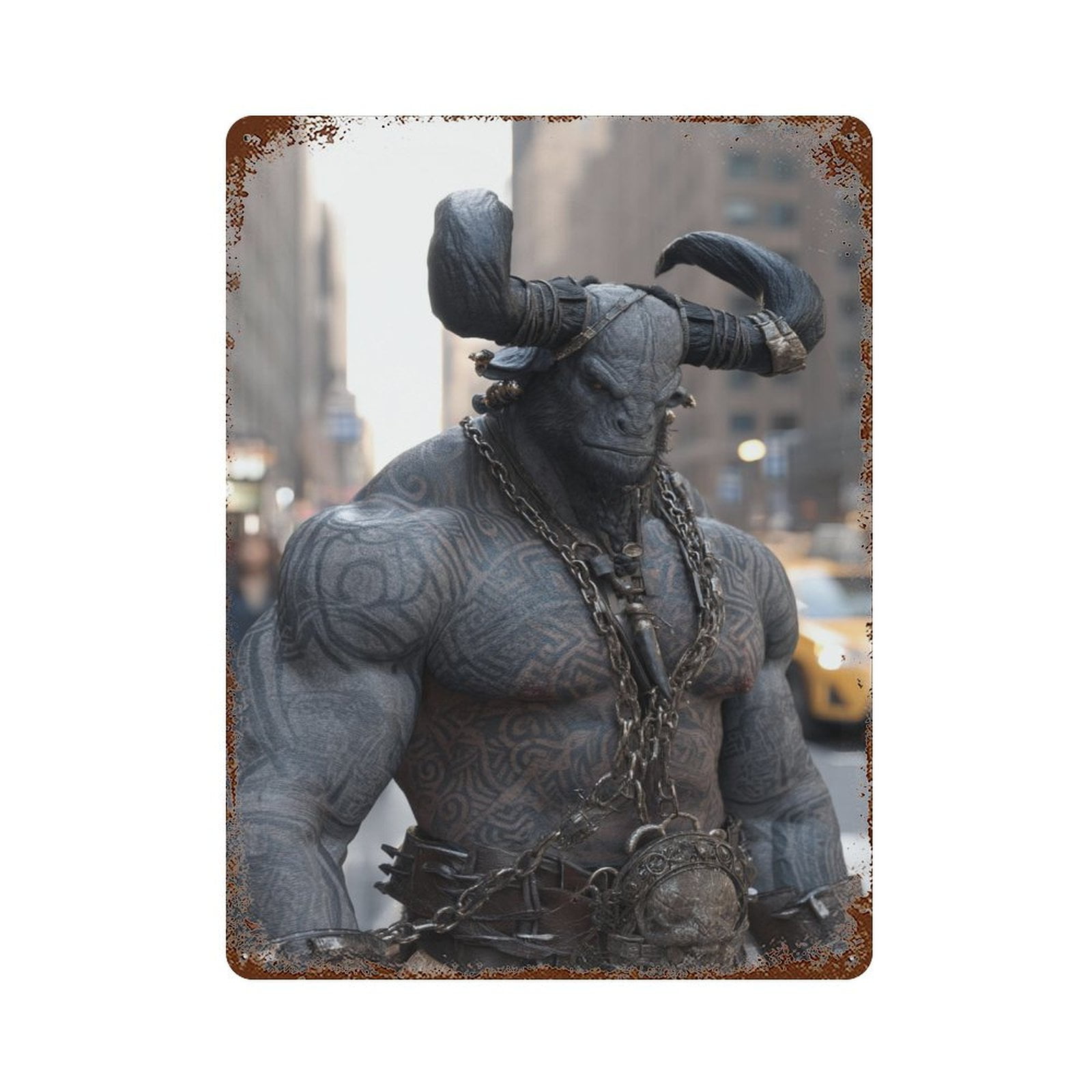 8x12 Inch Xiedada_06566_3_A_huge_muscular_minotaur_with_dark_gray_skin ...