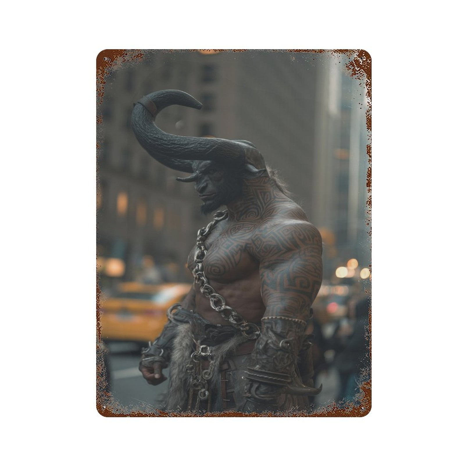 8x12 Inch Xiedada_06566_3_A_huge_muscular_minotaur_with_dark_gray_skin ...