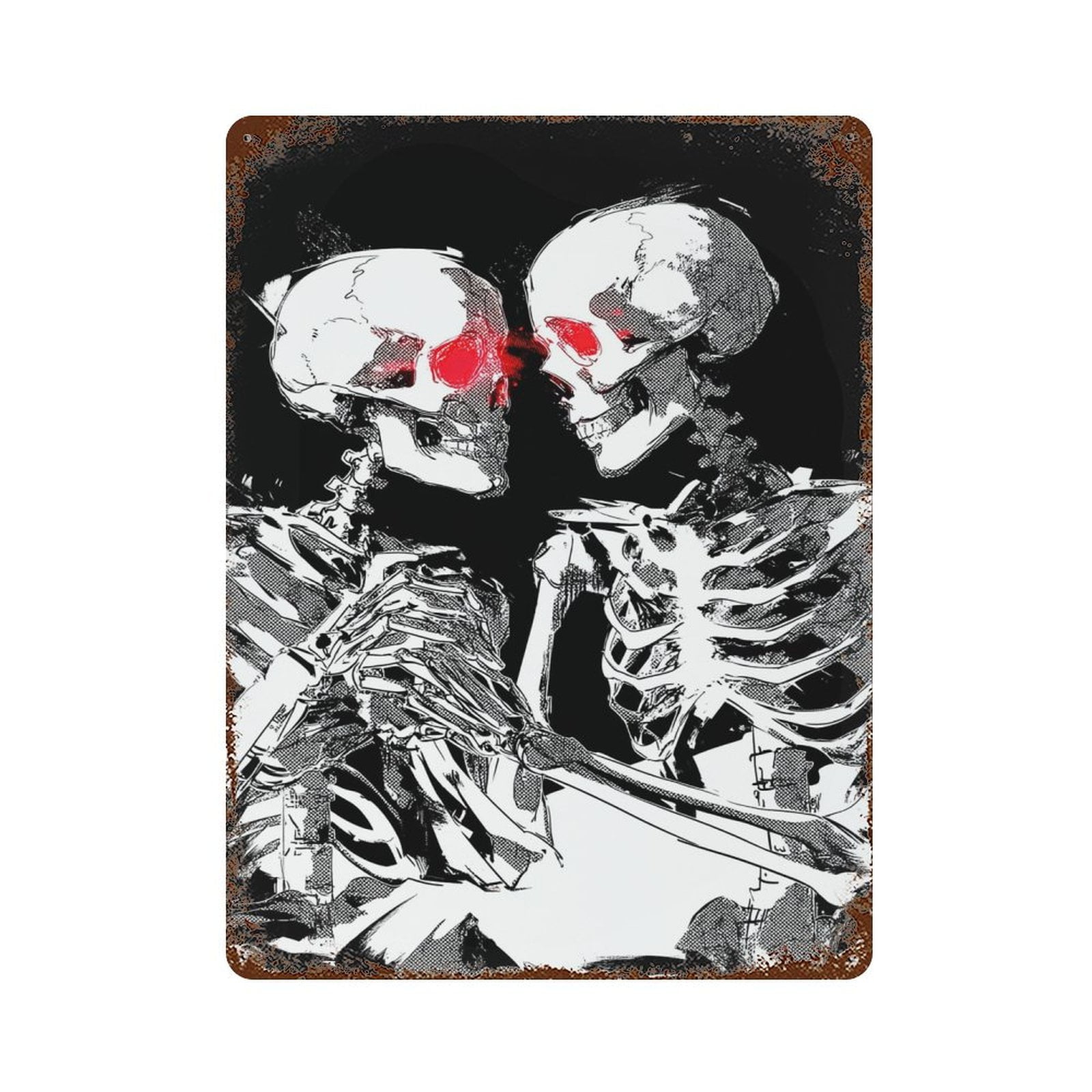 8x12 Inch Xiedada_06566_4_Two_skeleton_lovers_in_love_holding_hands_and ...