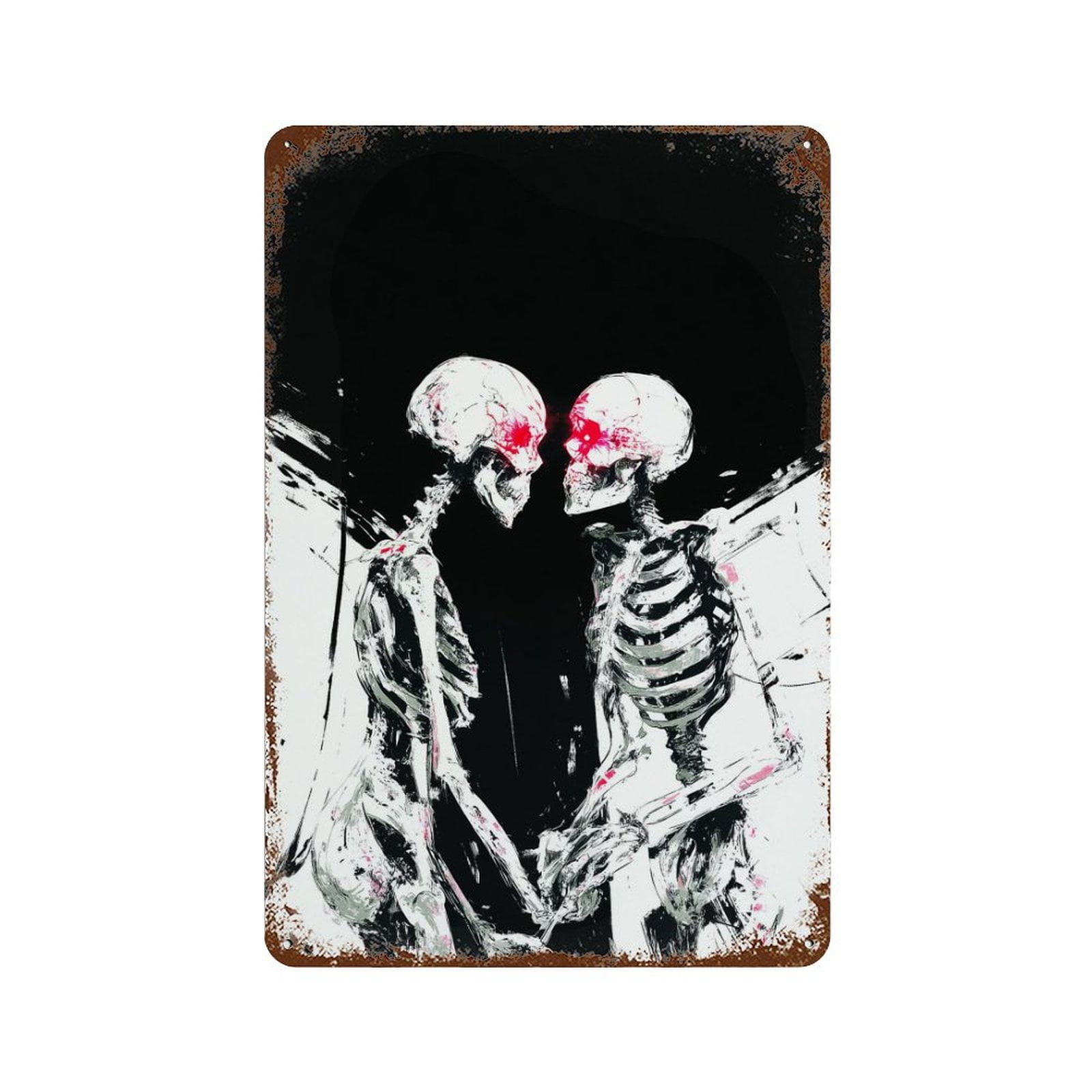 8x12 Inch Xiedada_06566_4_Two_skeleton_lovers_in_love_holding_hands_and ...