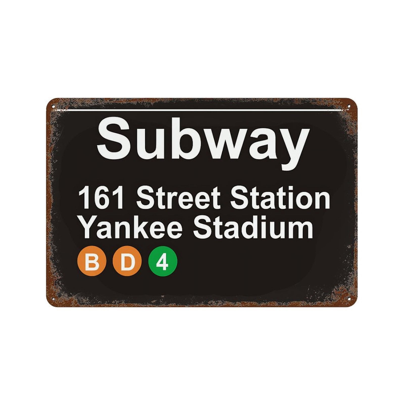 8x12 Inch Yankee Stadium Subway Vintage Tin Metal Decorative Wall ...