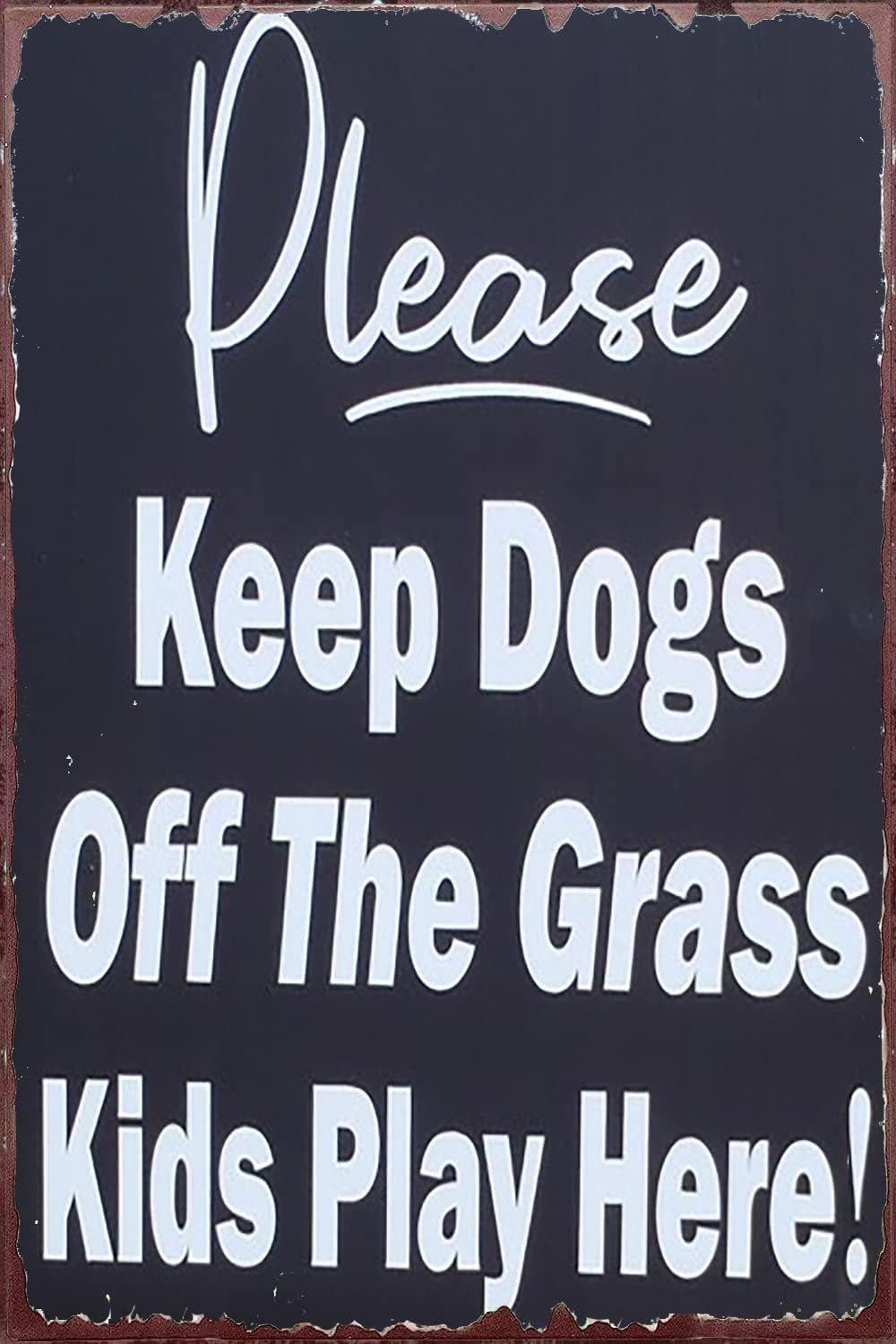 8x12 Inch Yard Signs Please Keep Dogs Off Grass Metal Sign Kind Warning ...