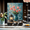 8x12 Inches Rustic Metal Wall Art, Vintage Lantern and Turquoise ...