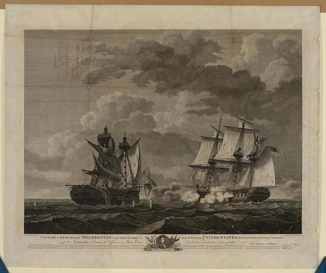 8x12 Photo: Capture of HBM Frigate Macedonian,Stephen Decatur,Captain J ...