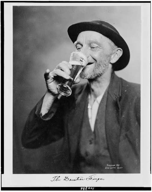 8x12 Photo: Daintier finger,beer,old man,drinking,pinkie extended ...