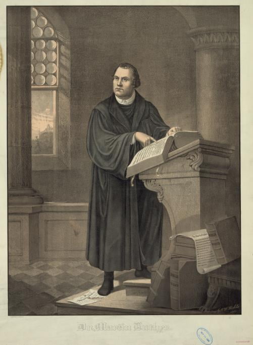 8x12 Photo: Dr. Martin Luther, Reproduction of original painting by F.W ...