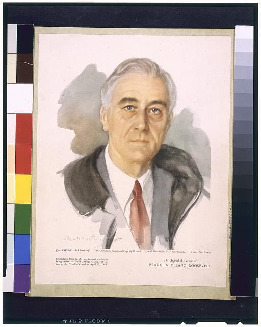 8x12 Photo-Franklin Delano Roosevelt / Elizabeth Shoumatoff,1945 ...