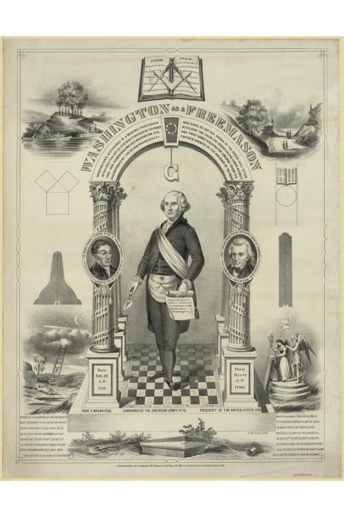 8x12 Photo-George Washington as a Freemason,December 28,c1778,Lafayette ...