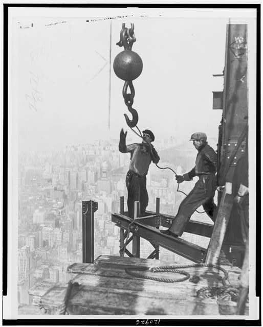 8x12 Photo-Iron Workers Straddle Steel Girders,Empire State Building ...