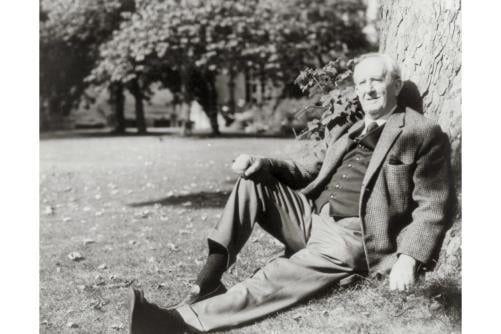 8x12 Photo-J.R.R. Tolkien,John Ronald Reuel Tolkien,1892-1973,leaning ...
