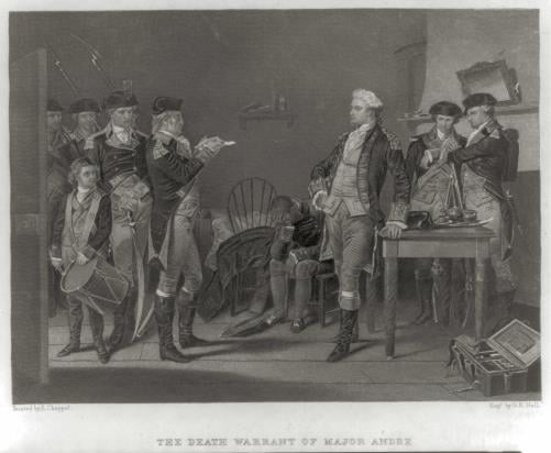 8x12 Photo: John Andre,1751-1780,the death warrant of Major Andre ...