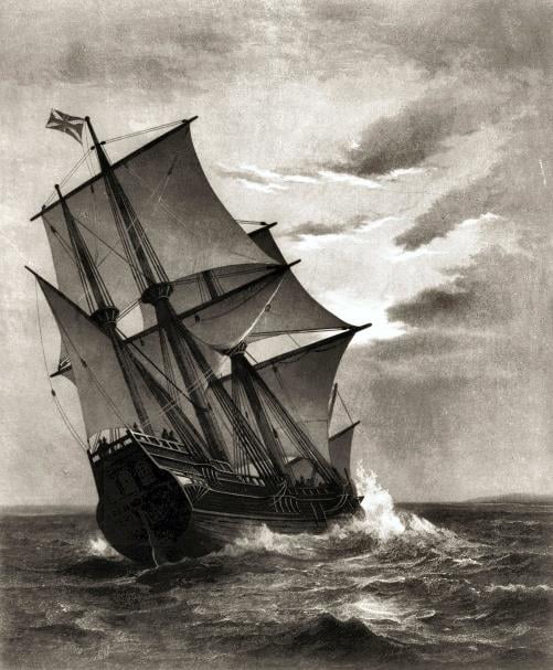8x12 Photo-Mayflower Approaching Land,Ship,Naval,Waves,Ocean - Walmart.com