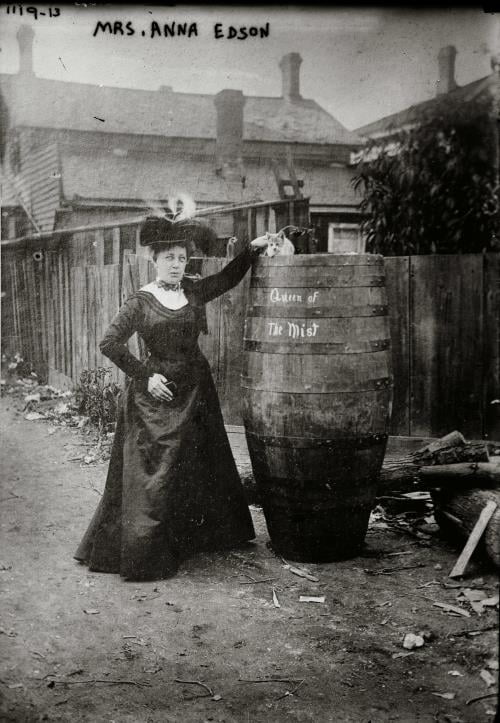 8x12 Photo: Mrs. Anna Edson Taylor,Queen of the Mist,survived trip over ...