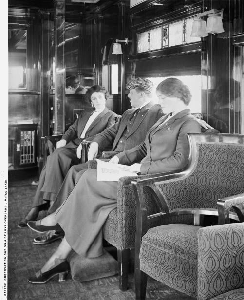 8x12 Photo: Observation car,deluxe overland limited train,railroad ...