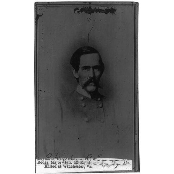 8x12 Photo: Robert E. Rodes,wearing C.S.A. uniform,Confederate States ...