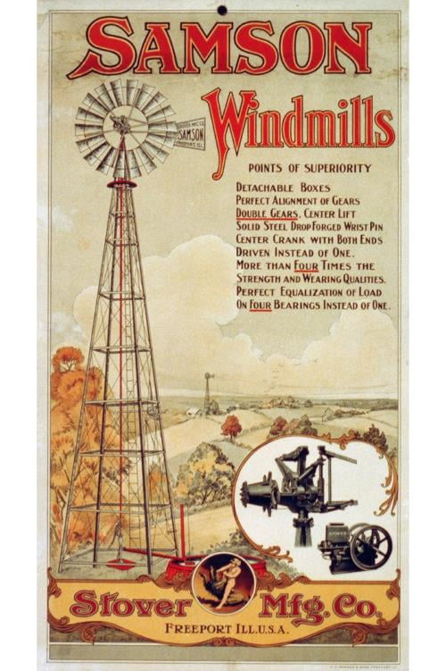 8x12 Photo: Samson Windmills,Stover Manufacturing Company,windmill ...