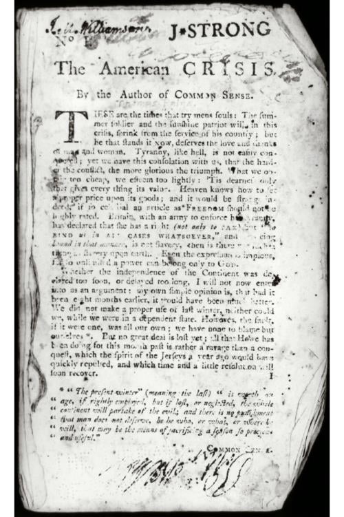 8x12 Photo-The American Crisis,Thomas Paine,1776,Soldier,patriot ...