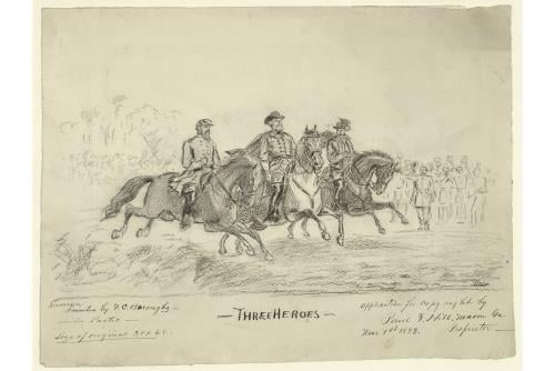 8x12 Photo-Three Heroes,Jeb Stuart,Stonewall Jackson,Robert E. Lee ...