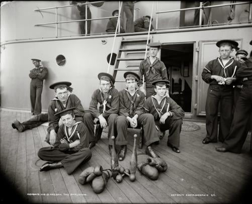 8x12 Photo: USS Oregon,athletes,sailors,military personnel,American ...