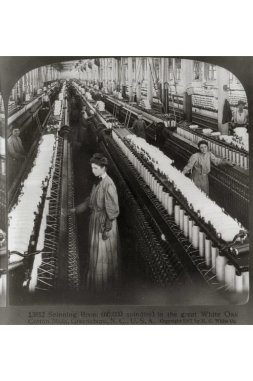 8x12 Photo: White Oak Cotton Mills,Greenboro,North Carolina,NC,Spinning ...