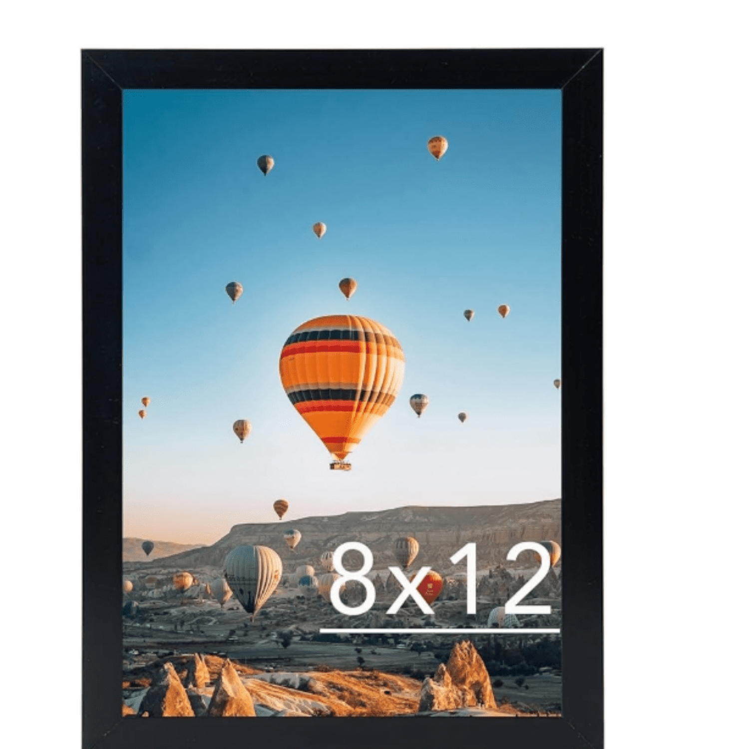 8x12 Picture Frame Black for Wall Hanging or Tabletop, Wall Mounting Horizontally or Vertically ...