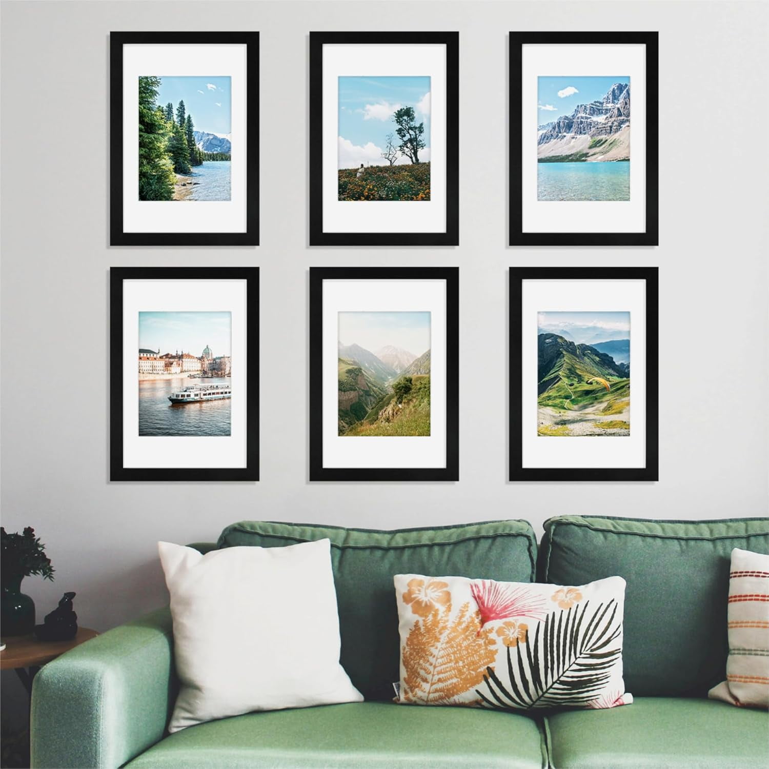 8x12 Picture Frame, Display Pictures 6x8 with Mat or 8x12 without Mat ...