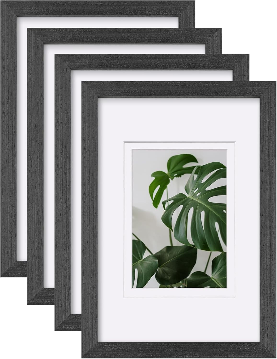 8x12 Picture Frames Set of 4, Made of Solid Wood Covered by Plexiglass ...