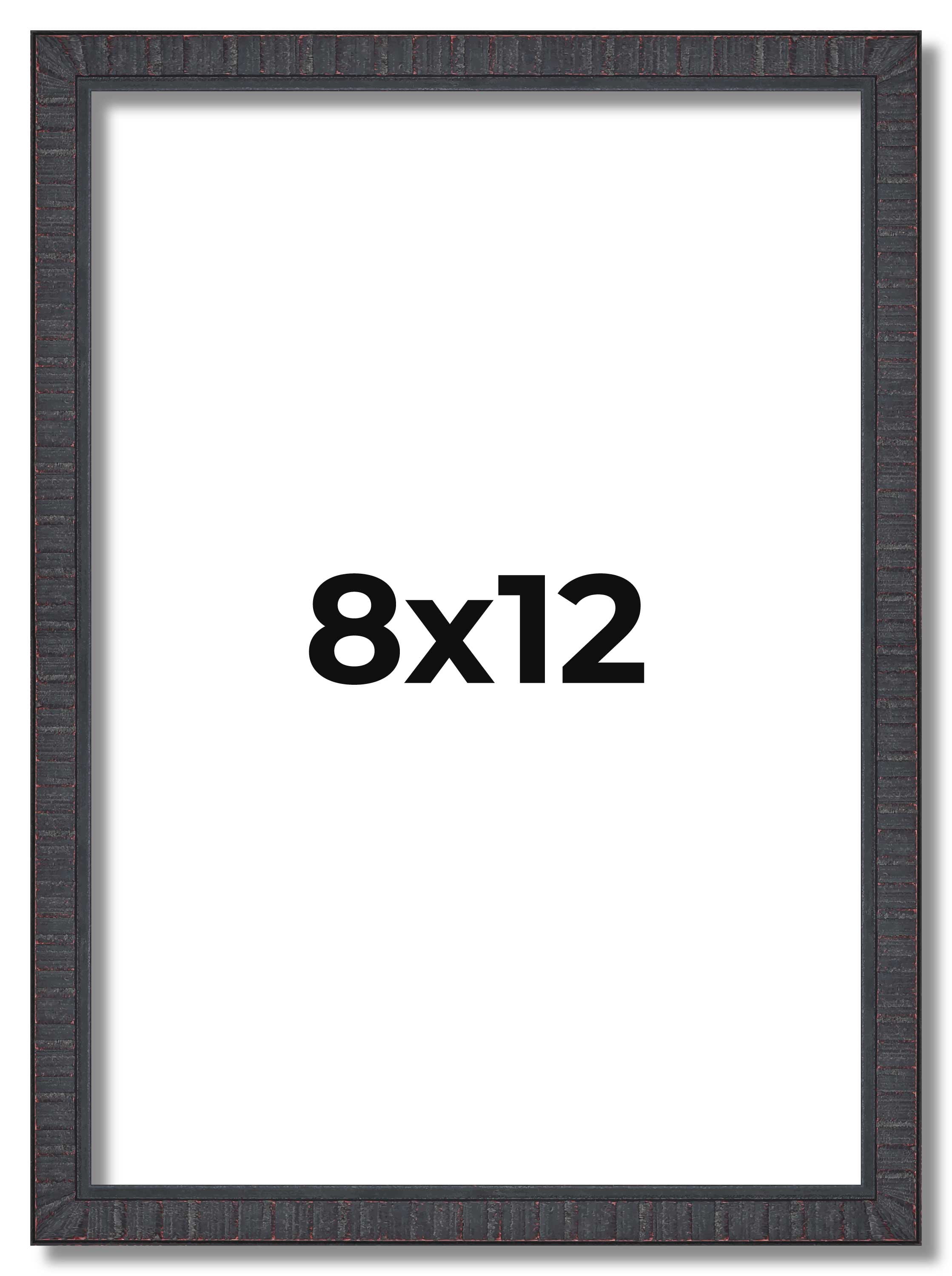 8x12 Rustic Brown Real Wood Picture Frame Width 0.75 inches | Interior ...