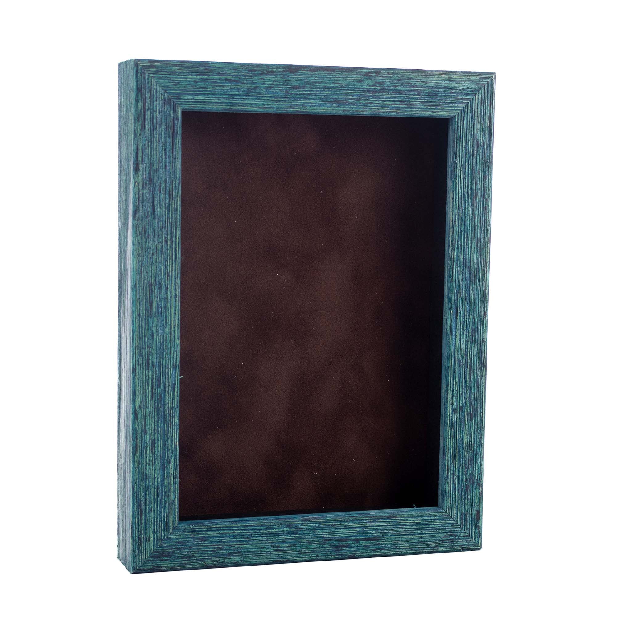 8x12 Shadow Box Frame Blue Wood | With a 1" Usable Display Depth ...