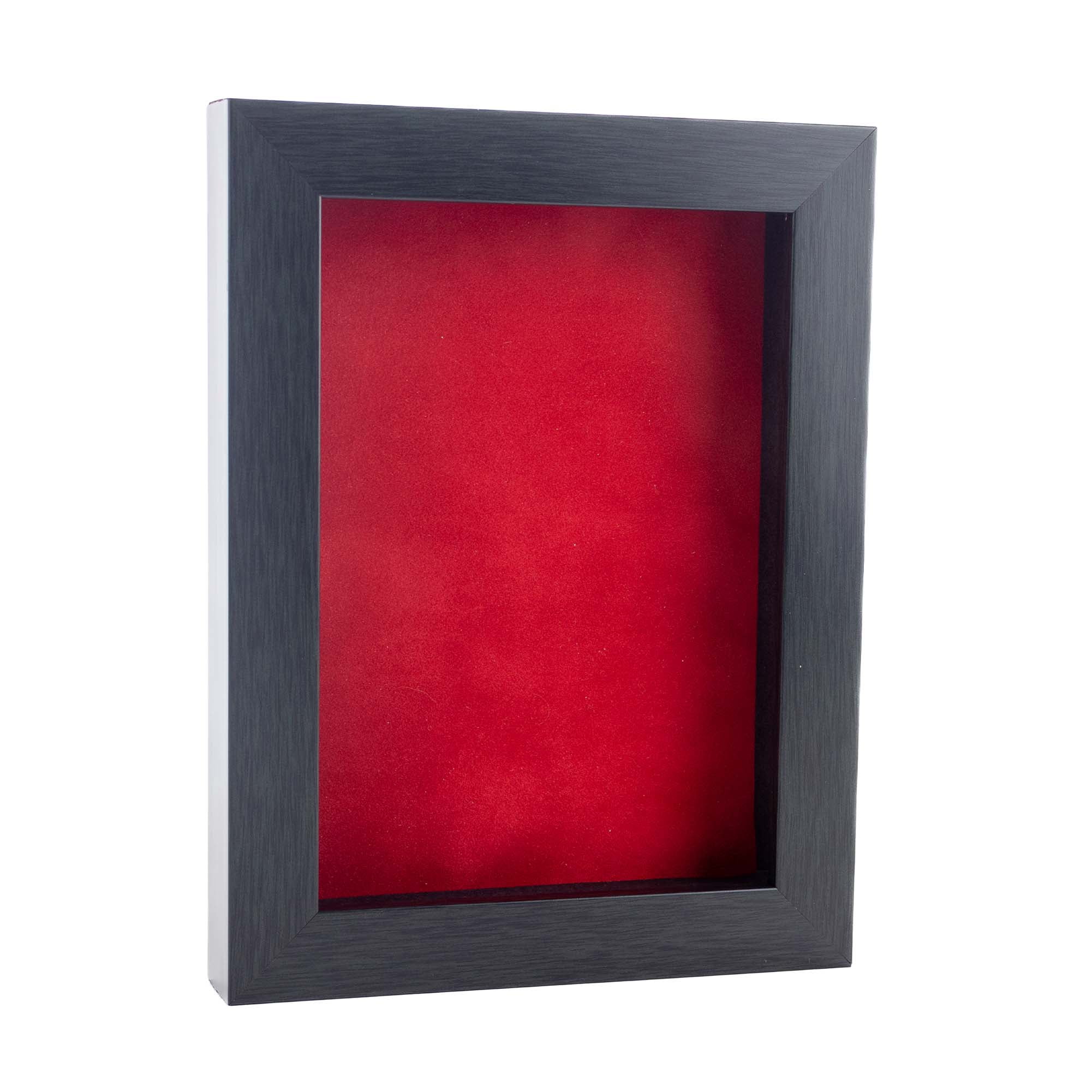 8x12 Shadow Box Frame Charcoal Gray Wood | With a 3/4" Usable Display ...