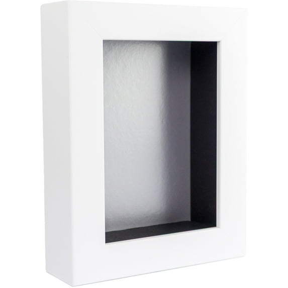 8x12 Shadow Box Frame In White With A 1 3/4" Usable Depth Includes ...