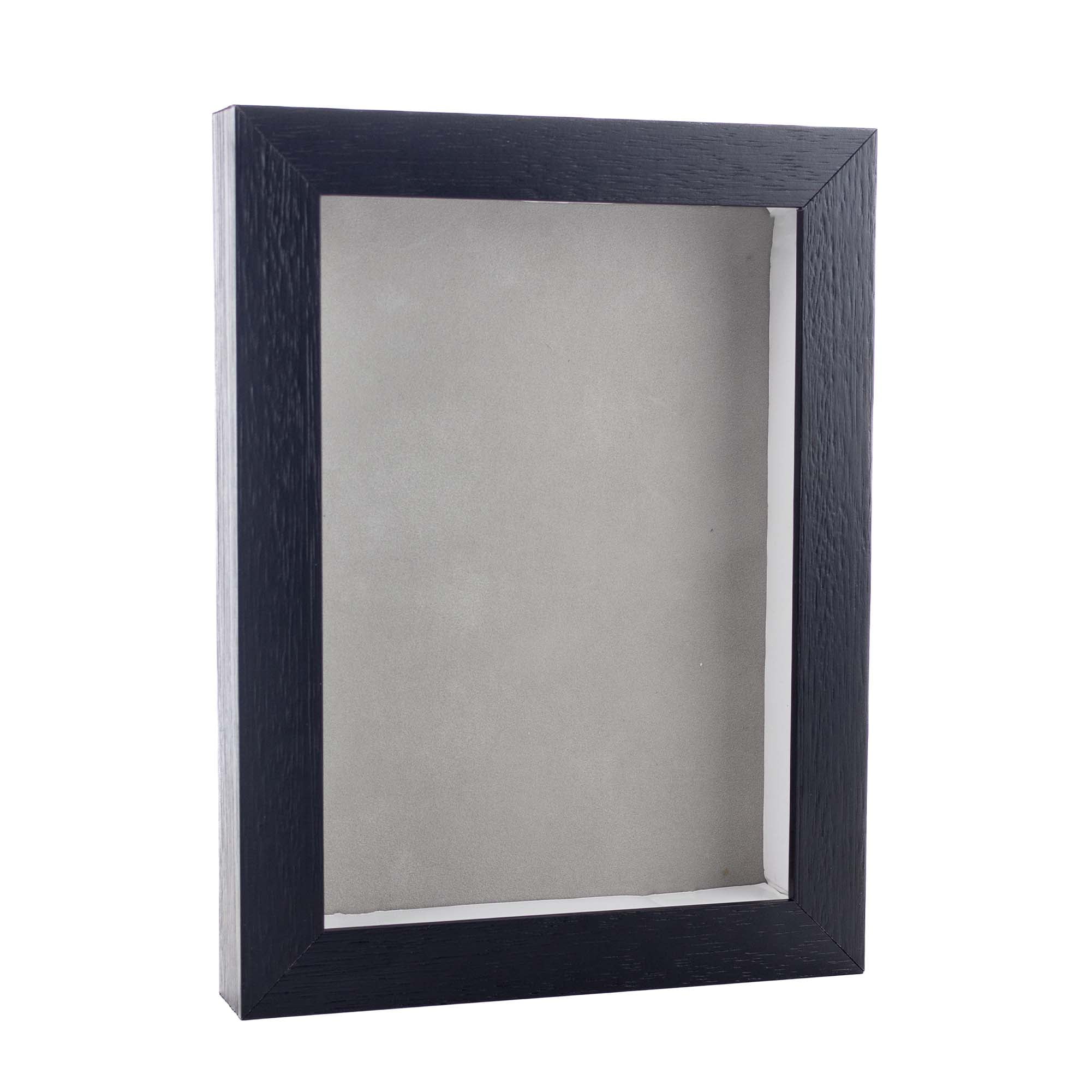 8x12 Shadow Box Frame Textured Black Wood | With a 3/4" Usable Display ...