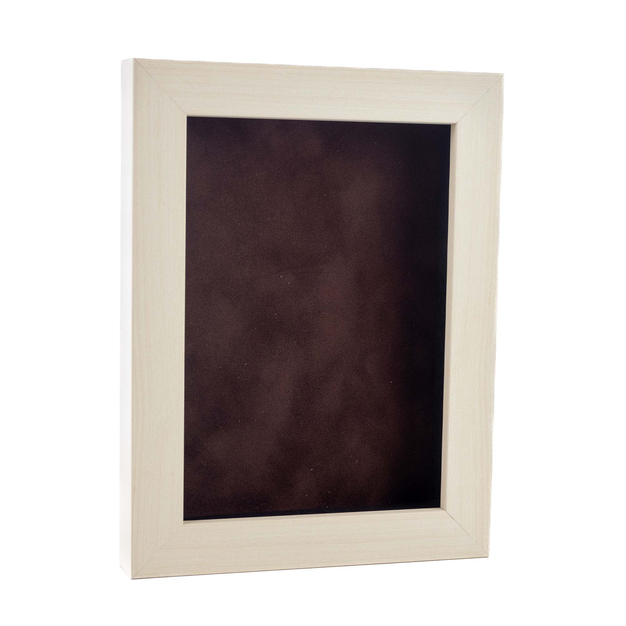 8x12 Shadow Box Frame White Washed Wood | With a 3/4" Usable Display ...