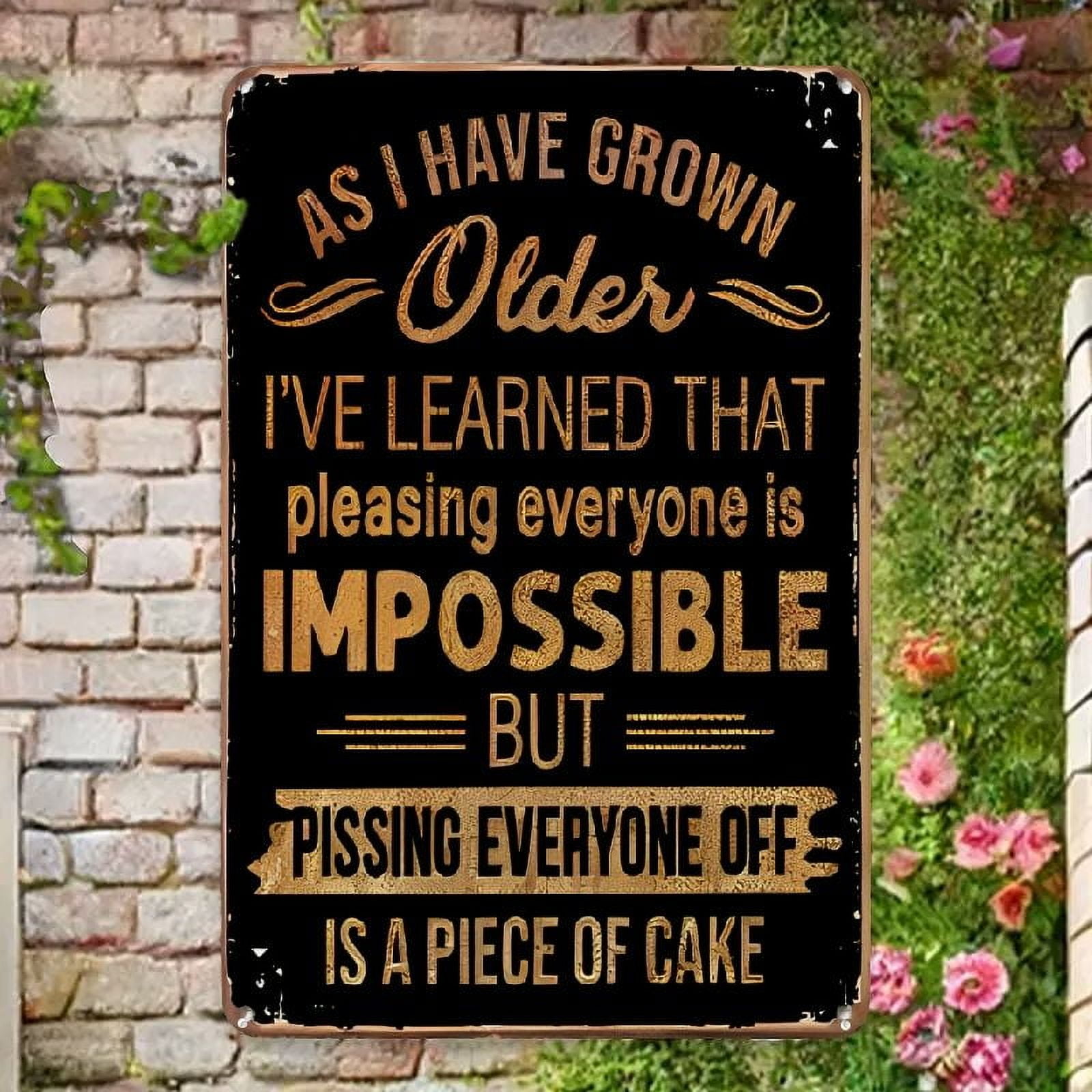 8x12 Vintage Metal Wall hanging metal painting signs - fun satirical ...