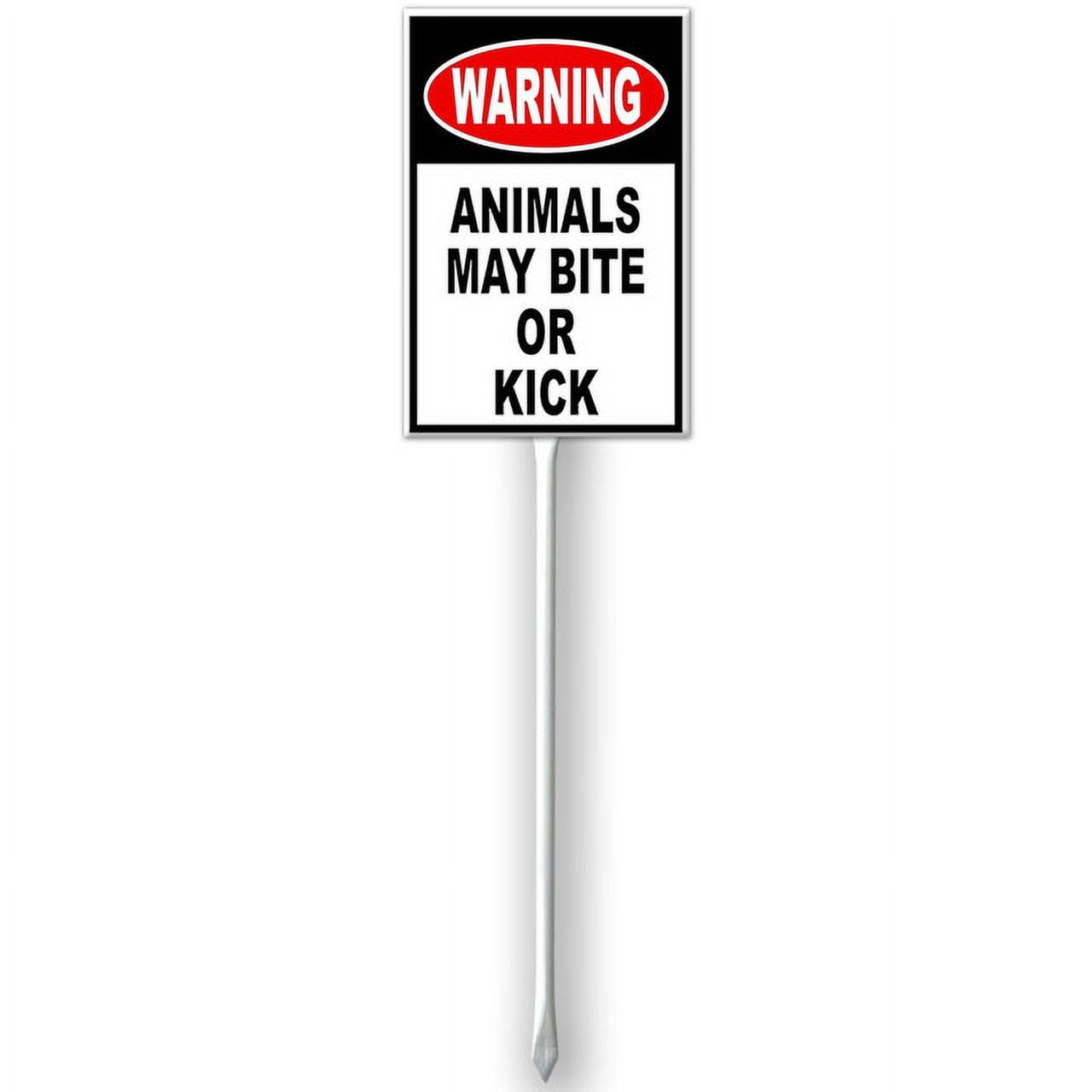 8x12 IN Warning Animals May Bite Or Kick Outdoor Aluminum Signs,Funny ...