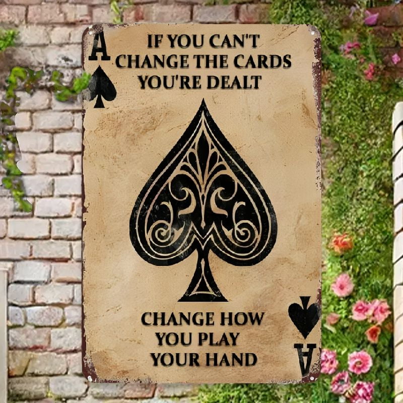 8x12 in, Ace of Spades poker metal tin sign wall decoration art ...