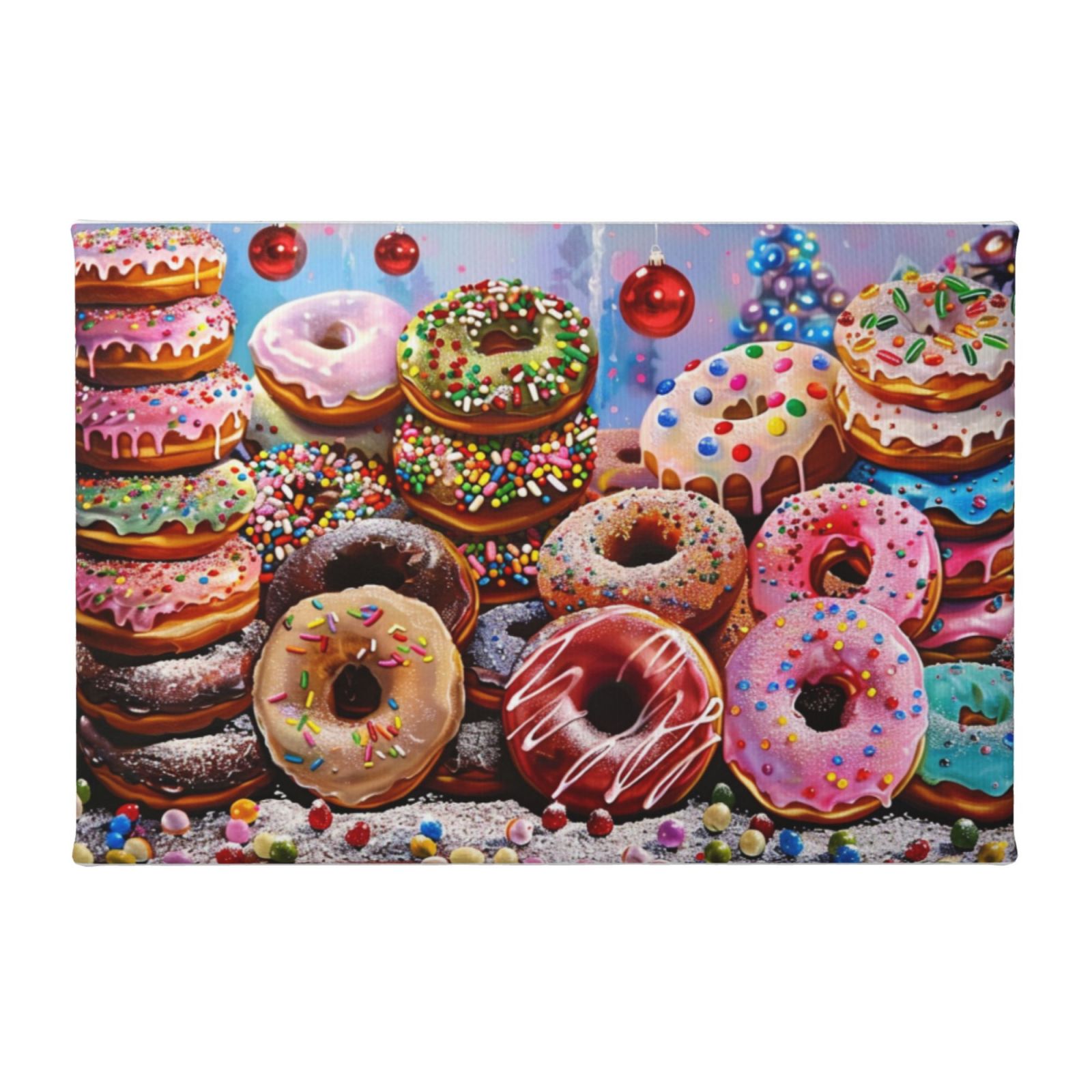 8x12 inch Bakery Wall Decor Tempting Doughnut Oil Paintings On Canvas ...