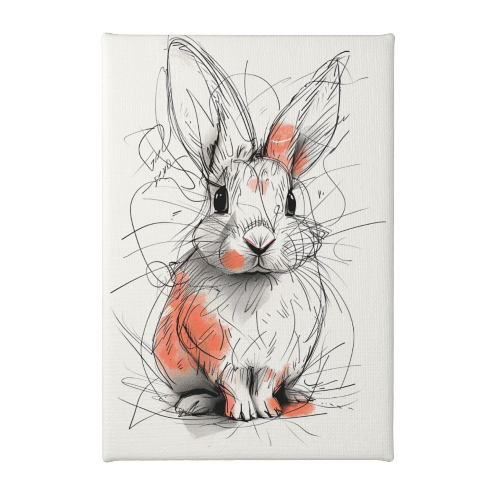 8x12 inch Canvas Frameless Painting Cute Rabbit Thread Draft,Home Room ...