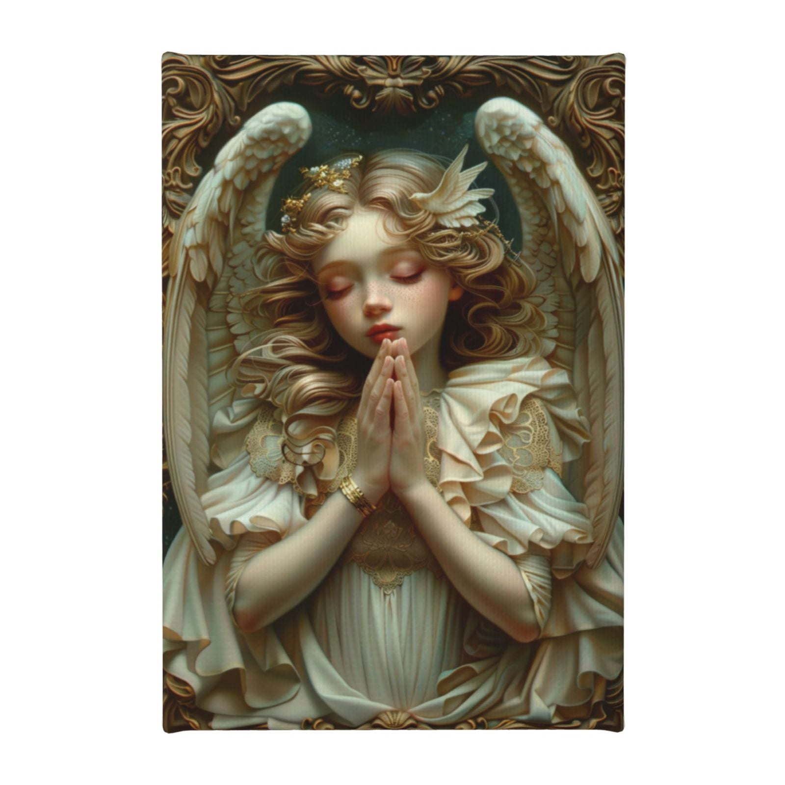 8x12 inch Canvas Frameless Picture Kind Angel Praying,Funny Prayer Room ...
