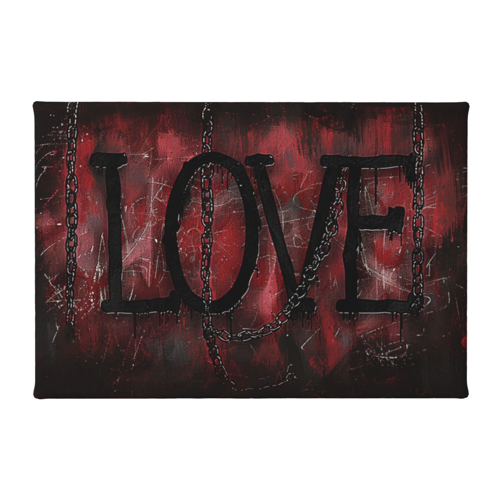 8x12 inch Canvas Frameless Picture 'Love' Slogan & Chain,Bedroom,Studio ...