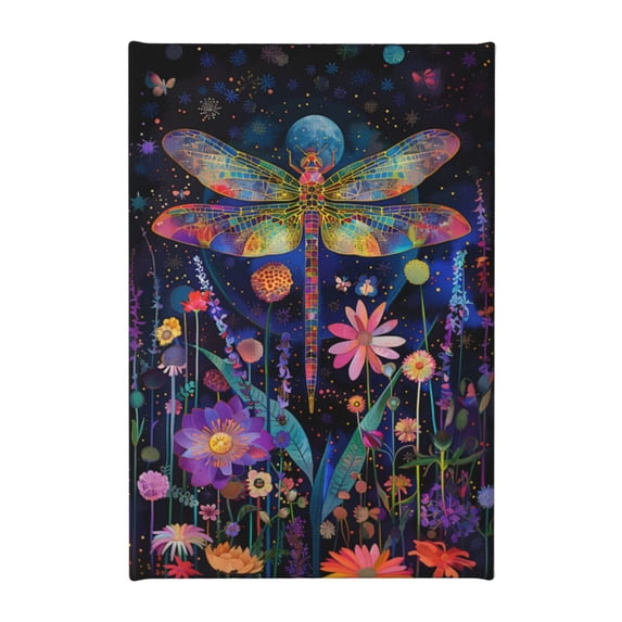 8x12 inch Canvas Hanging Picture Colorful Dragonflies And Flowers,Funny ...
