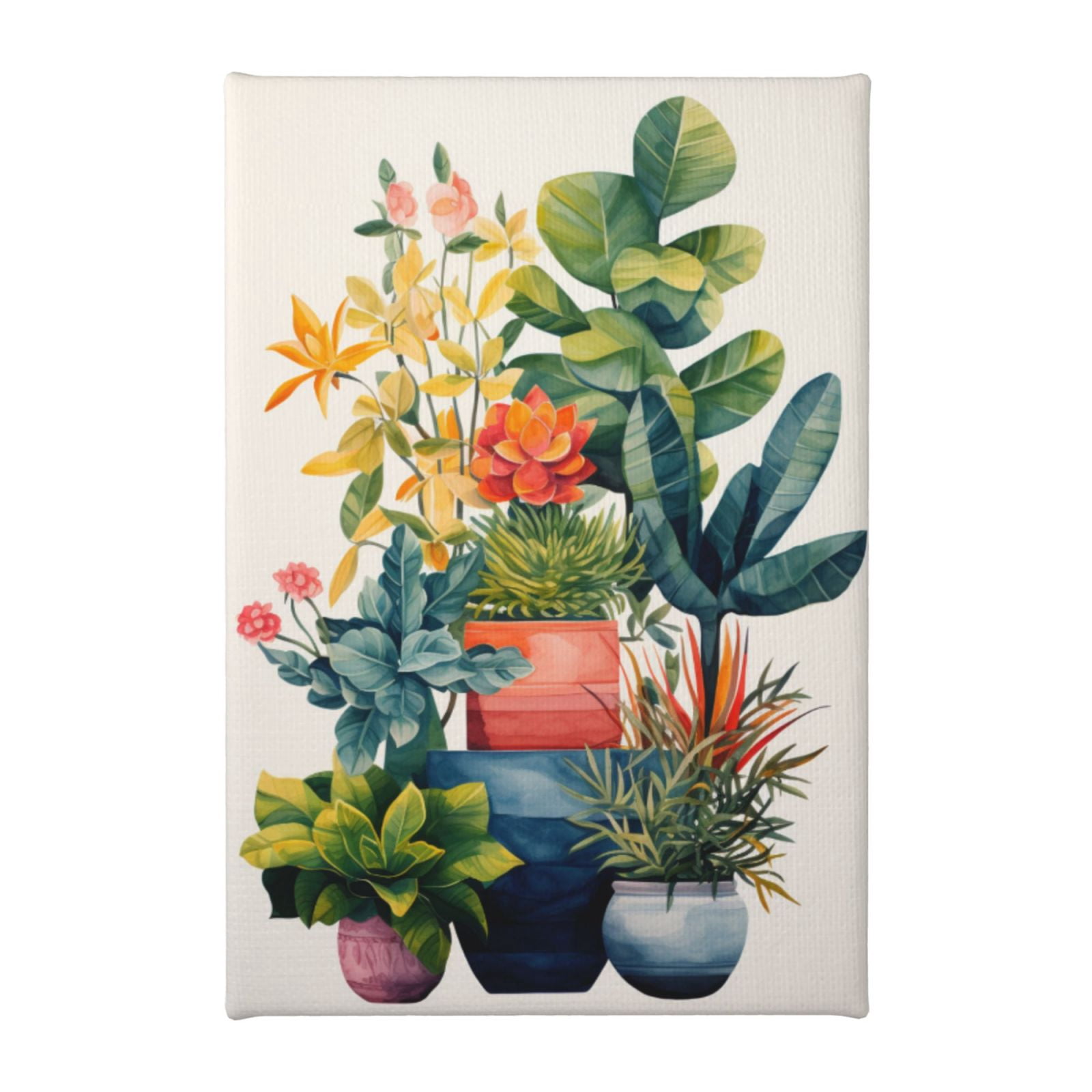 8x12 inch Canvas Painting Wall Decor Flowers Plant Potted Bedroom Decor ...