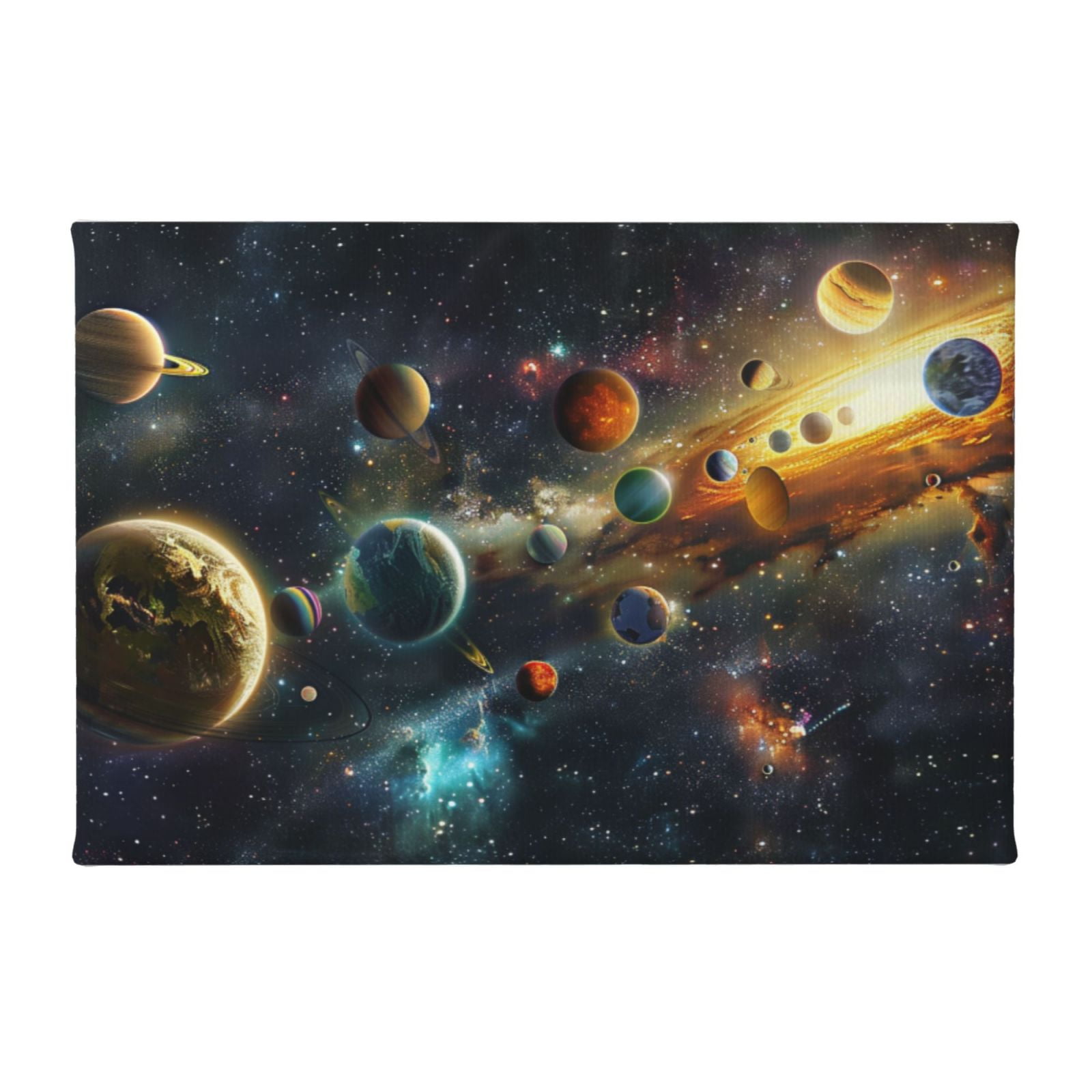 8x12 inch Canvas Picture Frameless Wall Art Solar System Cosmic Planet ...